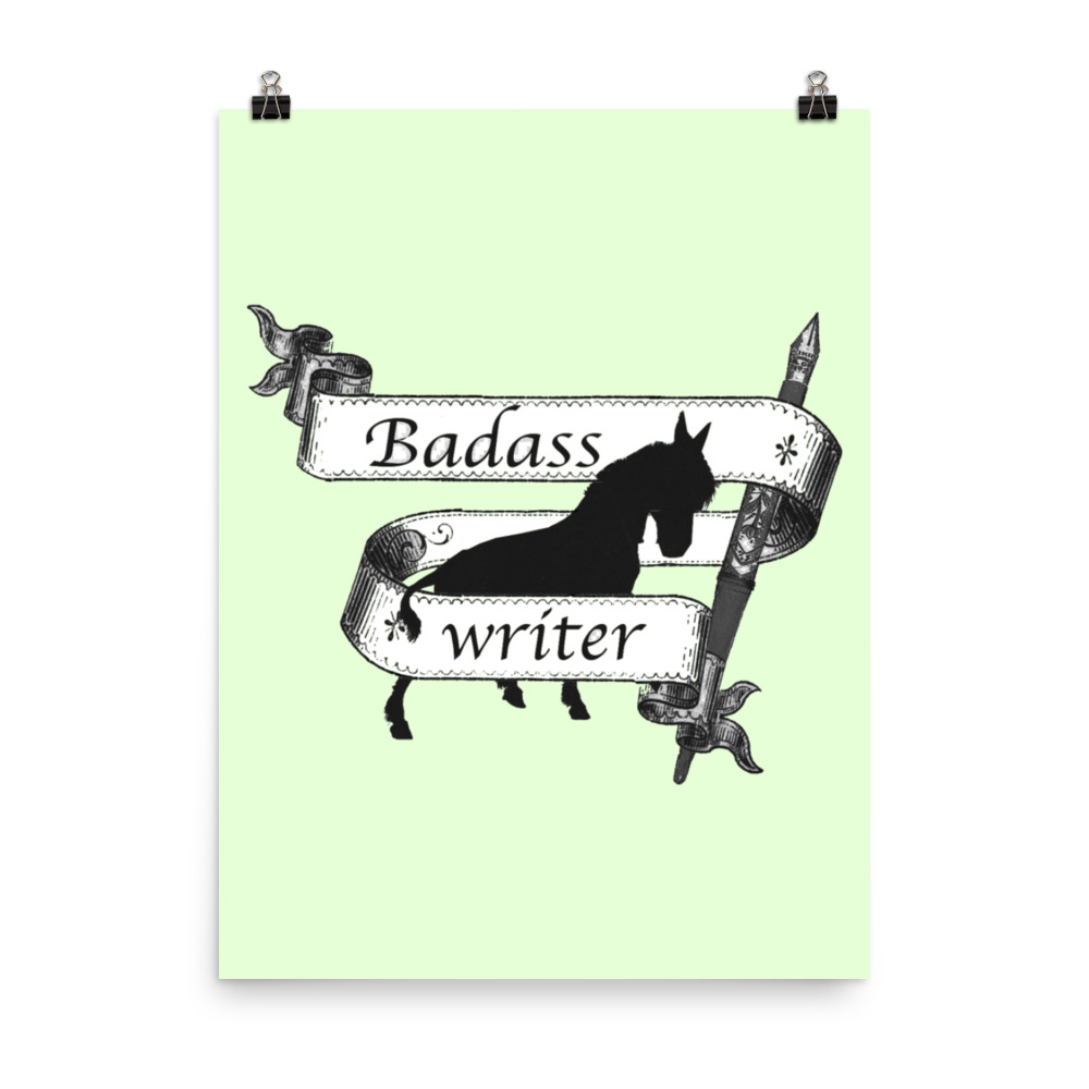 Badass writer poster (green) - Author Karena Akhavein- Creative ...